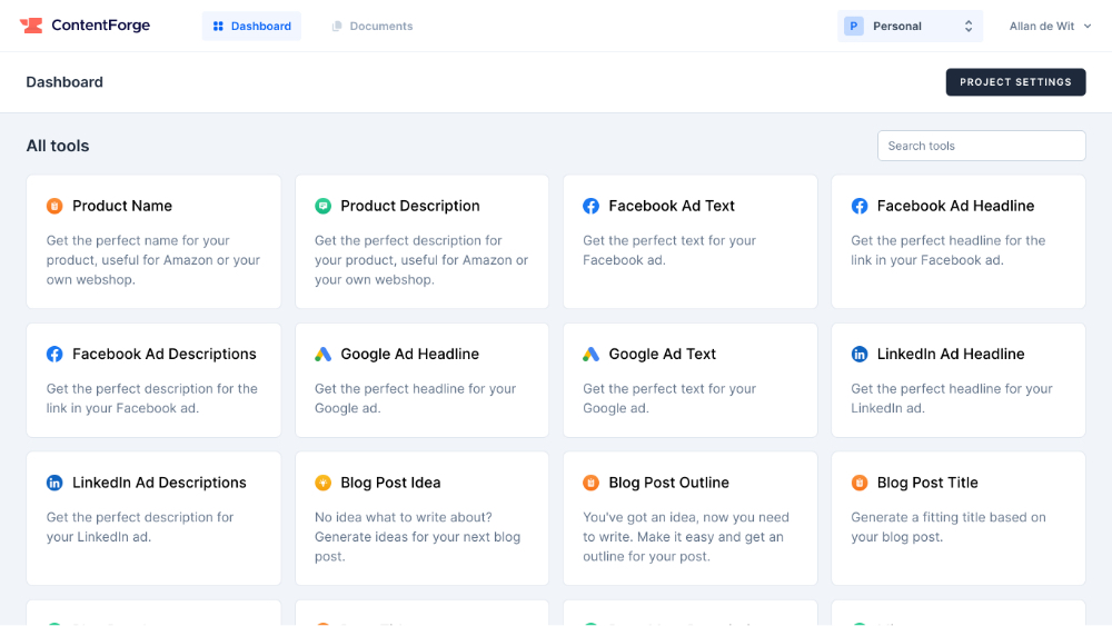 Forge your next piece of content with AI | ContentForge